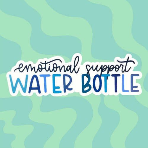 Emotional Support Water Bottle Sticker – Funky Pins